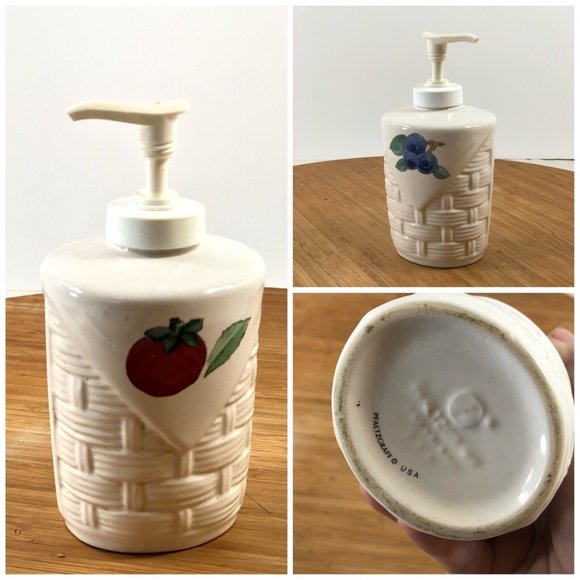 Pfaltzgraff | Bath | Pfaltzgraff Stoneware Grape Tomato White Basket ...